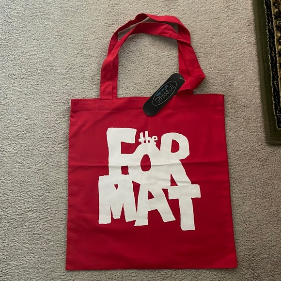 Toppers | Bags | The Format Band Red Cotton Tote | Poshmark